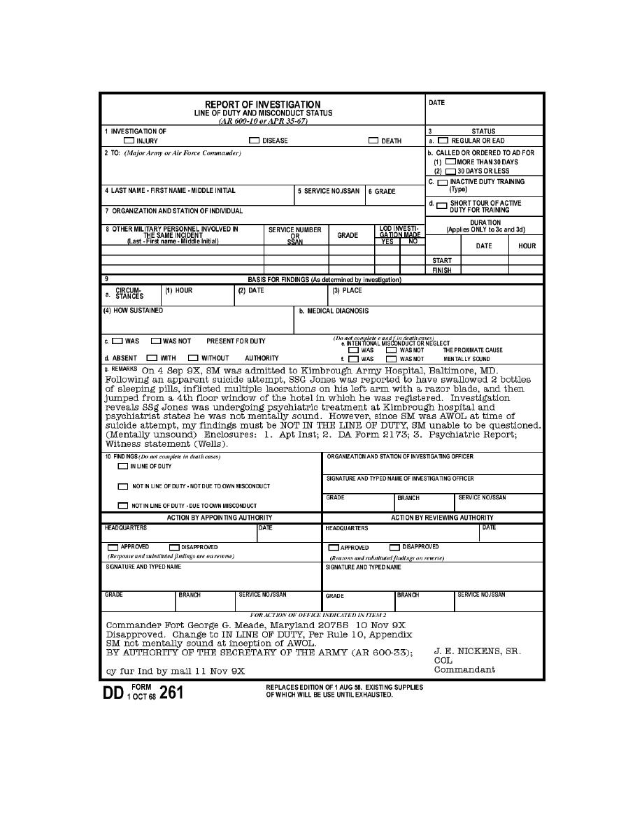 Army Lod Form Army Military Army Lod Form Army Military